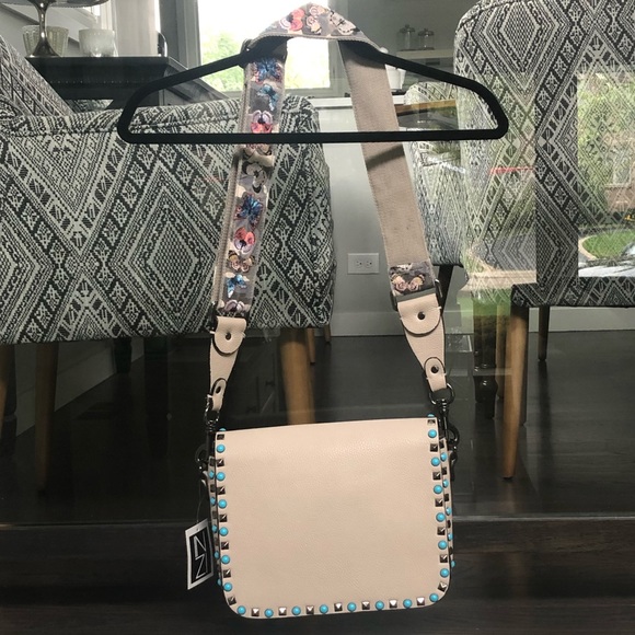 Inzi | Bags | Nwt Inzi Studded Handbag With Guitar Strap | Poshmark